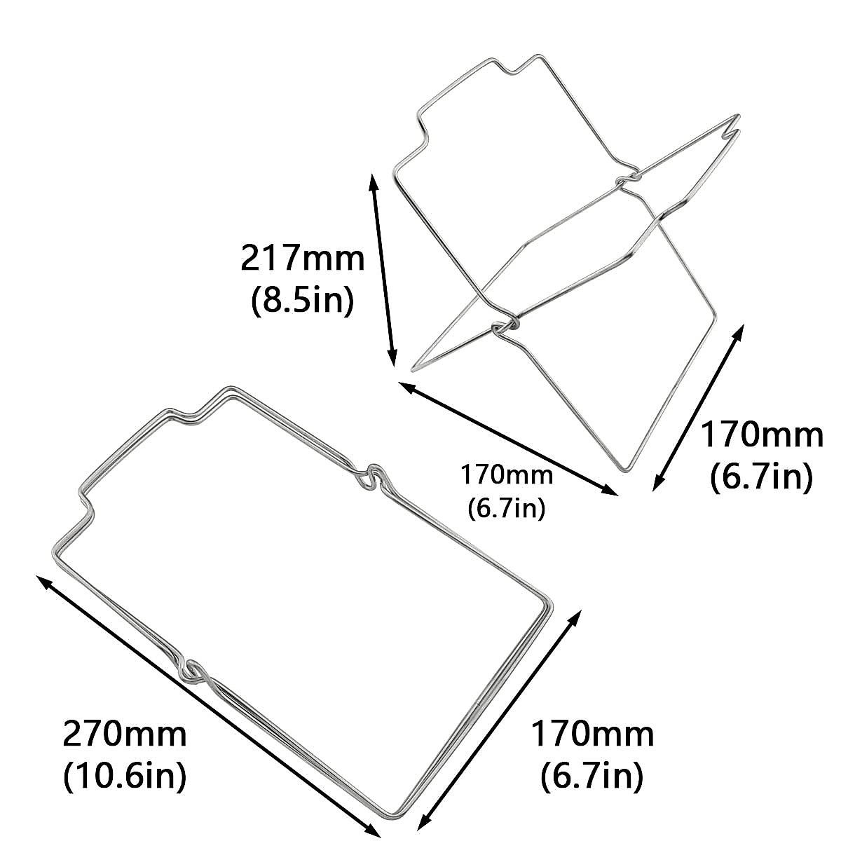 DGHAOP Desktop Trash Bag Holder Dishcloth Towel Rack Foldable Stainless Steel Garbage Bag Shelf