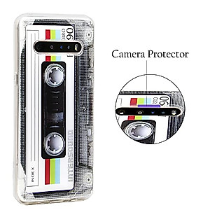 TNCYOLL Compatible with LG V60, LG V60 ThinQ Case Slim Dual Cool Retro Cassette Music Shockproof Bumper Protective Soft Phone Cases Cover for LG V60 ThinQ