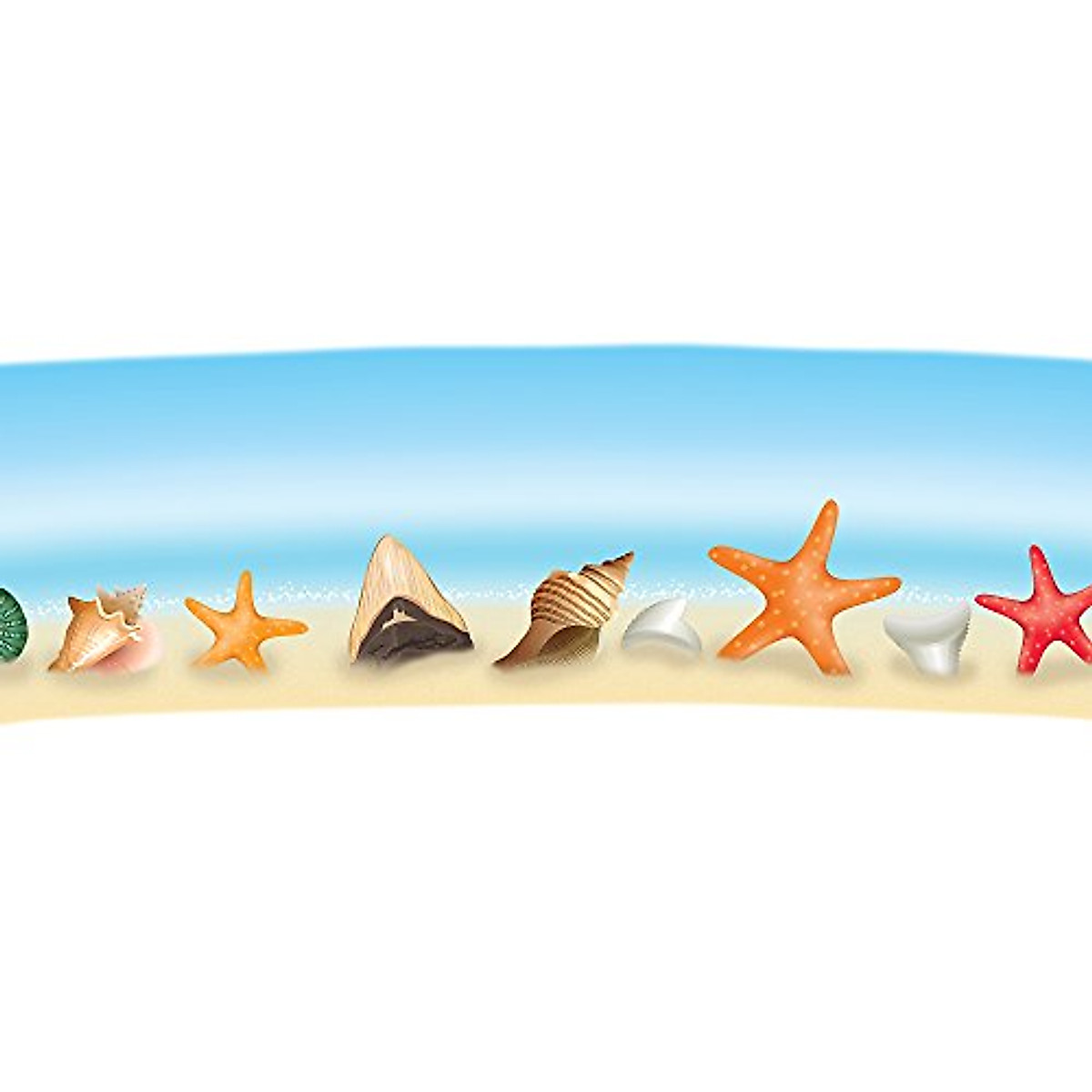 Tervis Shells on the Beach Tumbler with Wrap and Turquoise Lid 16oz Mug, Clear