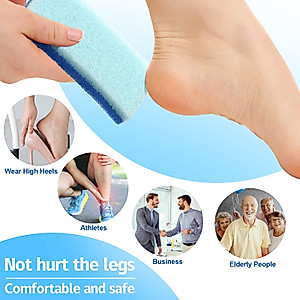 24 Pieces Foot Pumice Stone for Feet Skin Callus Remover and Scrubber Hard Skin Foot Scrubber for Dead Skins, 2 in 1 Double Sided Hard Skin Callus Remover Scrubber Pedicure Exfoliate Tool, Blue