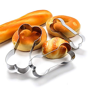 4 Packs Silicone Dog Paw Mold and 3 Packs Stainless Steel Bone Cookie Cutter, SourceTon Assorted Sizes Dog Bone Biscuit Cookie for Homemade Treats and Cat Animal Paw Ice Candy Chocolate Baking Mold