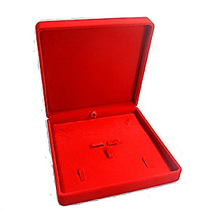 JunningGor Jewelry Set Velvet Box Necklace Earring Ring Necklace Bracelet Gift Display Case Wedding Jewelry Storage Holder (Red)
