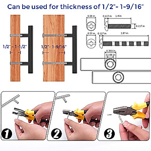 Ravinte 30 Pack Black Cabinet Pulls 3inch Matte Black Cabinet Handles Kitchen Pulls for Cabinets with Drill Mounting Template 5in Overall Length