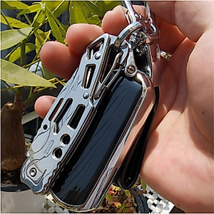 4 Pack Self-Defense Folding Knife With Key Ring Easy To Everyday Carry, Outdoor Survival Stainless Steel Pocket Knife (Silver)