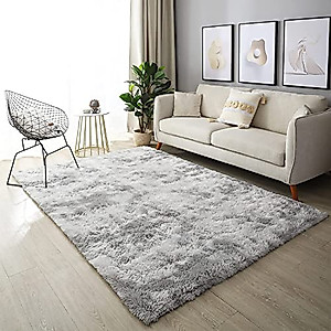 Ultra Soft Fluffy Area Rugs for Bedroom 4x6, Shaggy Bedroom Carpet, Plush Living Room Shag Furry Floor Rugs, Non-Slip Tie-Dyed Floor Carpet