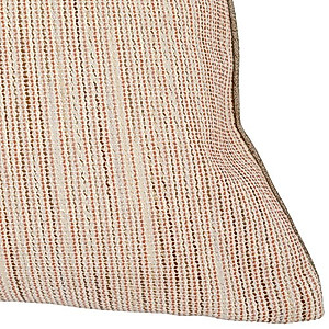 Amazon Brand – Rivet Modern and Casual Striped Throw Pillow Cover with Insert - 20 x 20 Inch, Pink