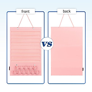 PACMAXI Hair Bows Organizer for Girls, Headband Holder Girls Hair Accessory Storage Display for Hair Clips Hair Ties (Pink)