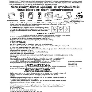 Amazon Basics Disinfecting Wipes, Lemon & Fresh Scent, Sanitizes/Cleans/Disinfects/Deodorizes, White, 85 Count, Pack of 4 (Previously Solimo)