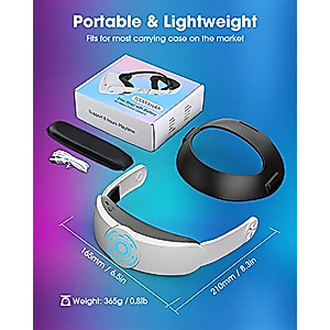 MORKOO 10000mAh Battery Pack for Extended 8H Playtime Compatible with Oculus Quest 2 - Adjustable Head Strap Elite Strap Replacement for Enhanced VR Support and Immersive Comfort, VR Headset