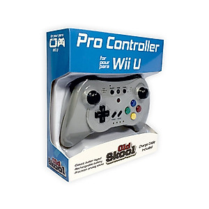Old Skool Wireless Pro Controller Game Pad for Nintendo Wii U - Grey