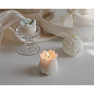 Aroma Candle,120G Tulip Flower Shaped Soy Wax Scented Candle for Table Photo Prop Birthday Gift,Prefect for Meditation Stress Relief Mood Boosting Bath Yoga