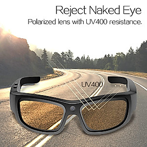 TOUGHSTY 16GB 1080P HD Recording Sunglasses Video Action Camera Eyewear Camcorder for Outdoor Recreation