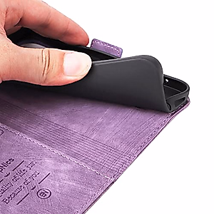 YBFJCE Samsung Galaxy A13 4G/A13 5G/A04S/M13 5G/A04 4G Wallet Case,PU Leather Folio Card Slots Cover for Galaxy A13 5G,Book Folding Flip Case,Protective Cover for Samsung Galaxy M13 5G,Purple