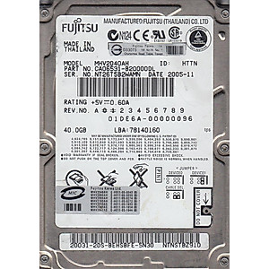 MHV2040AH, PN CA06531-B20000DL, Fujitsu 40GB IDE 2.5 Hard Drive