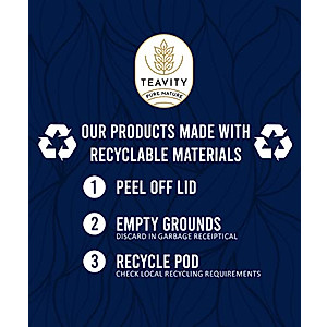 Organic Tea Pods Variety Pack - Assorted Sampler Pack Compatible for Keurig Brewer and Coffee Maker - Earl Grey, English Breakfast, Chai, Chamomile - Herbal Tea Pod for K Cup Keurig Brewing -15 count (Pack of 1) by Teavity