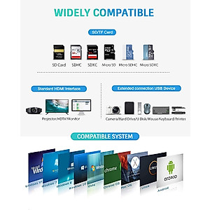 Hiearcool 11IN1 Docking Station and 7IN1 USB C Hub, USB-C Laptop Docking Station, Type C Adapter