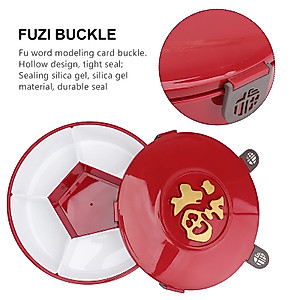 DOITOOL 1pc New Year Snack Tray Multi- Grid Food Serving Tray Plastic Candy Box Snack Box