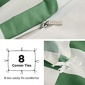 Bedsure Checkered Duvet Cover Twin Size - Shale Green Plaid Duvet Cover Set for Kids with Zipper Closure, Green Bedding Set, 2 Pieces, 1 Kids' Duvet Cover 68"x90" and 1 Pillow Sham 20"x26"