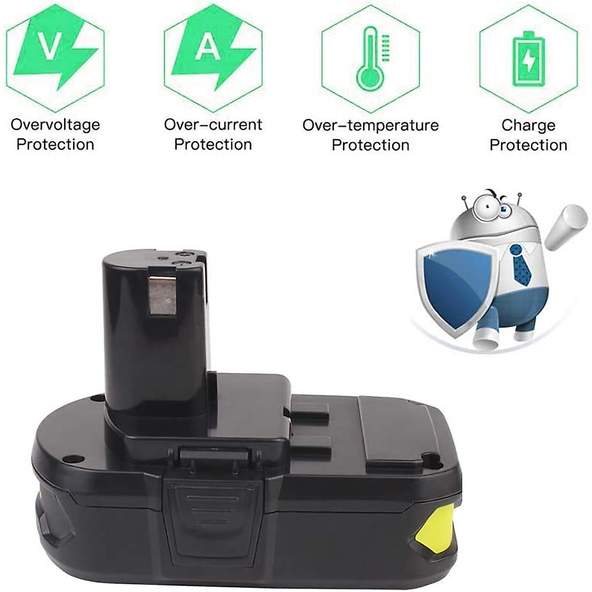 2 Pack 3.6Ah 18V P102 Battery Replacement for Ryobi 18v Battery and Charger Combo Replace for Ryobi 18 Volt Battery & P117 Charger Charging Station Compatibe with Ryobi 18volt Drills Starter Kit