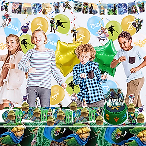 Legend Birthday Party Decorations, Legend Party Supplies Set Include Banner, Hanging Swirls, Tablecloth, Tableware, Balloons, Cake Toppers, Legend Party Favors