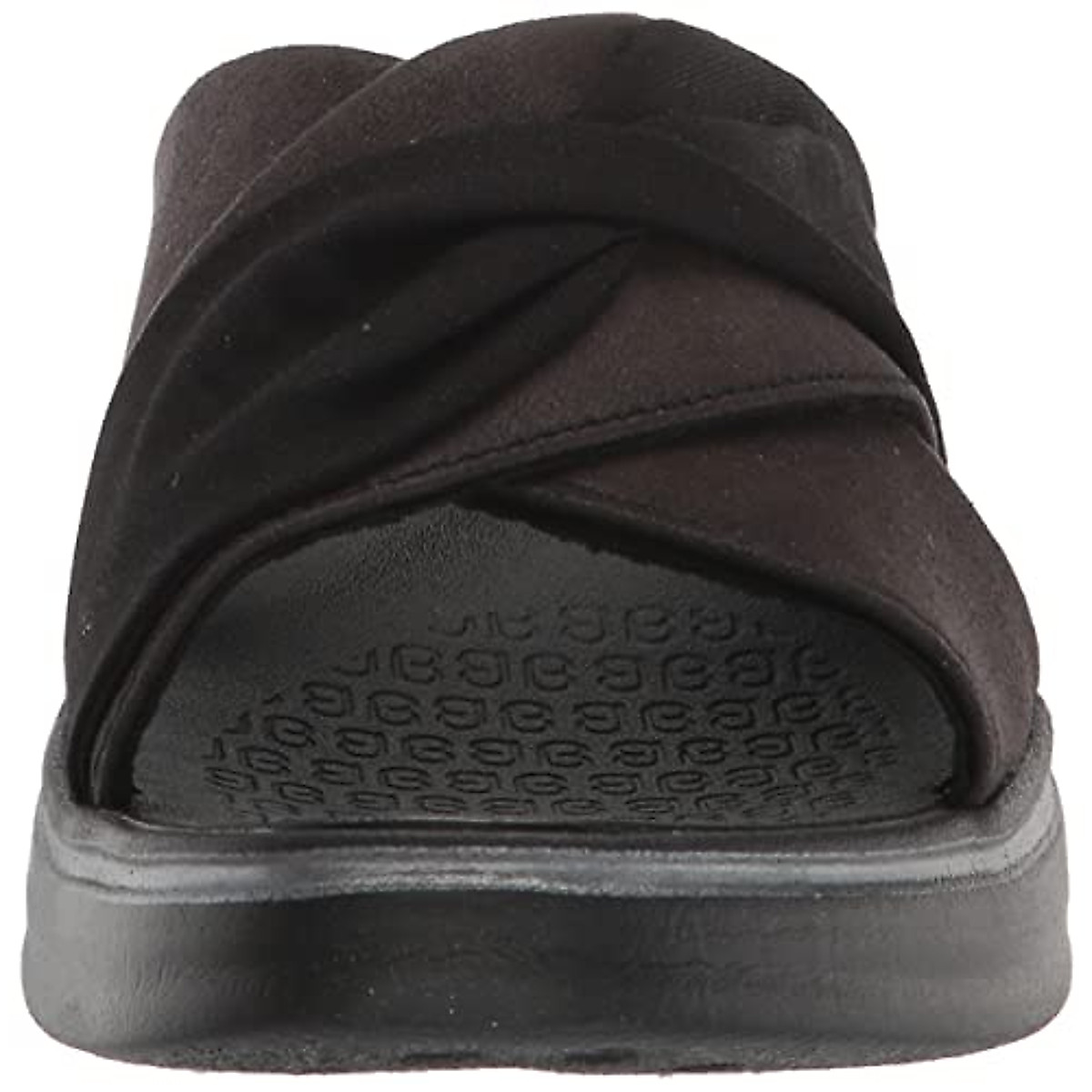 BZees Womens Take A Bow Slide Sandal Black 6 M
