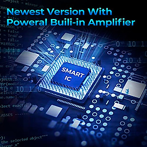 Amplified HD Digital Indoor/Outdoor TV Antenna Long 420+ Miles Range,Support 360°Reception 4K 1080p for Smart/Old Television,Amplifier Signal Booster for Local Channels-18ft Coaxial Cable