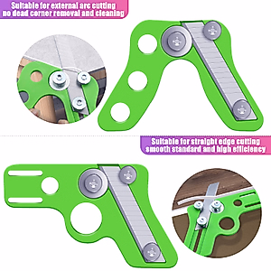 2 Pieces Edge Banding Trimmer Veneer Edge Cutter Tool for Woodworking and 10 Piece Blade for Rounede Curved Straight Furniture Making