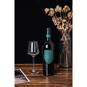 Classic14OZ Premium Quality Plastic Acrylic Stem Wine Glasses , Set of 6 -Clear, Dishwasher Safe, BPA Free (clear, 6)