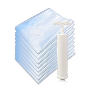 20 Pack Vacuum Storage Bags, Space Saver Bags (5 Jumbo/5 Large/5 Medium/5 Small) Hand Pump Included, for Comforters and Blankets, Sealer Clothes Storage