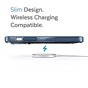 Speck Products GemShell Grip iPhone 13 Pro Max/iPhone 12 Pro Max Case, Glass Navy/Winter Navy