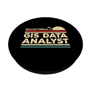 Vintage GIS Data Analyst Geographic Information System PopSockets Standard PopGrip