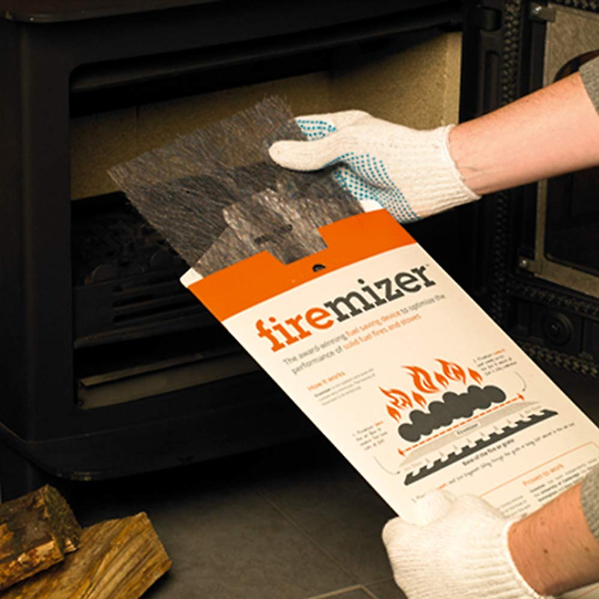 Firemizer Firewood Saving Fireplace and Wood Stove Device, Minimizes Creosote, Maximizes Heat Conduction