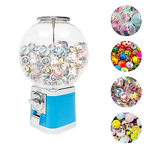 Coin Gumball Machine Toy Vending Machine,11 Inch Mini Vending Machine for Kids,Gumball Bank,Metal Candy Dispenser,Home Vending Machine,Vintage Gum Ball Machine (Sky Blue)