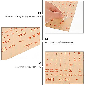 SOLUSTRE Laptop Stickers Laptop Stickers 6 Sheets Keyboard Keyboard Letter Stickers Purple Stickers Keyboard Letters Stickers Letters Stickers English Computer Stickers Computer Stickers