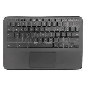 lenboes Laptop Palmrest Upper Case with US Keyboard and Touchpad Assembly Replacement Parts for Chrome-Book 11 G8 EE L90339-001-Black