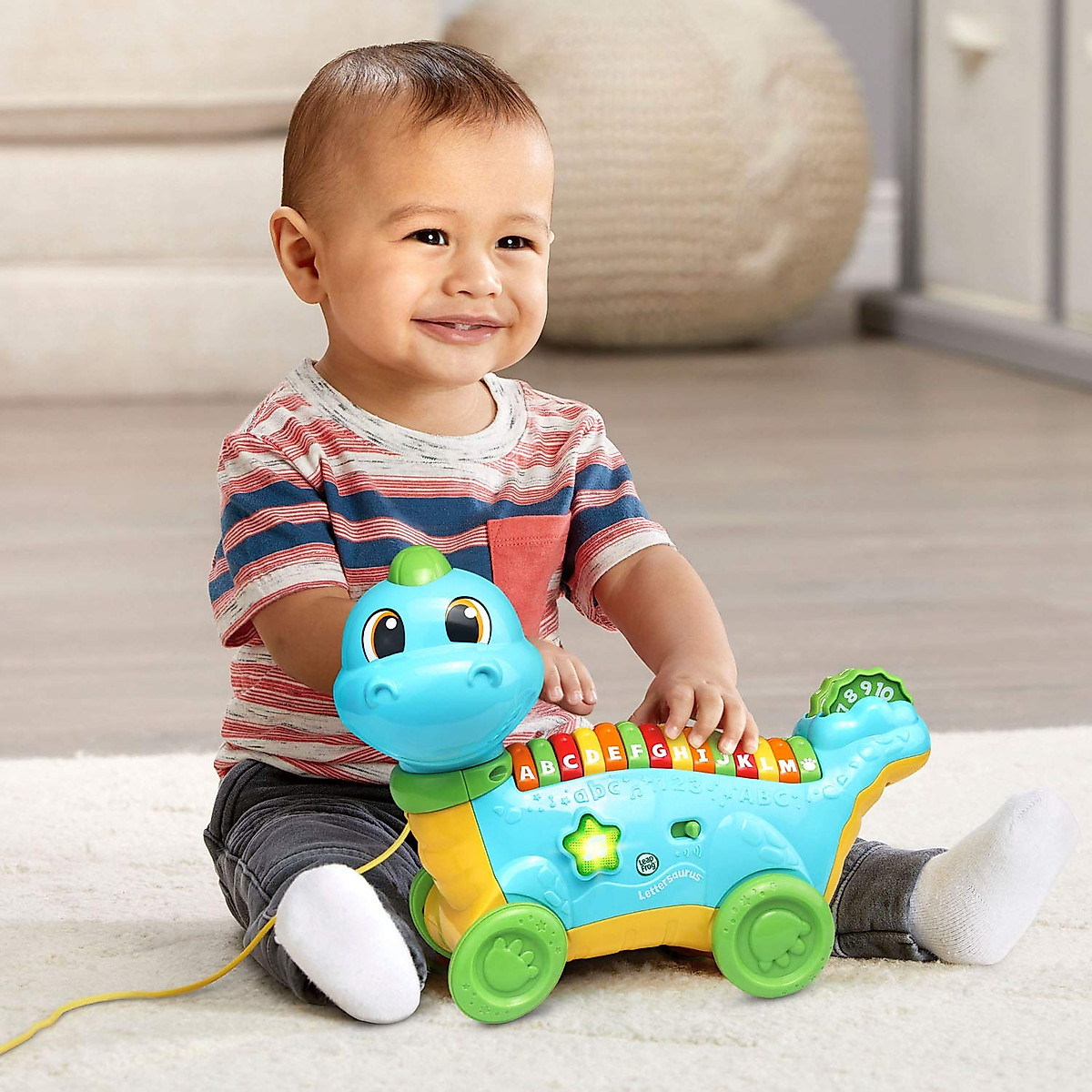 LeapFrog Lettersaurus Alphabet Pull Toy, Teal