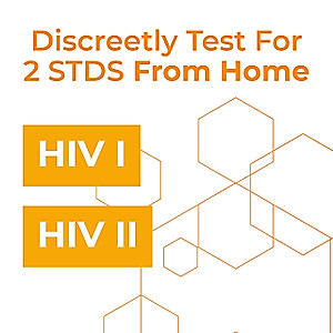 myLAB Box HIV Test Kit at Home - Easy & Convenient HIV-1/HIV-2 STD Test Kit for Men & Women - Accurate Results with Combo Antigen/Antibody Elisa - Finger Prick Blood Sample - FSA/HSA Eligible
