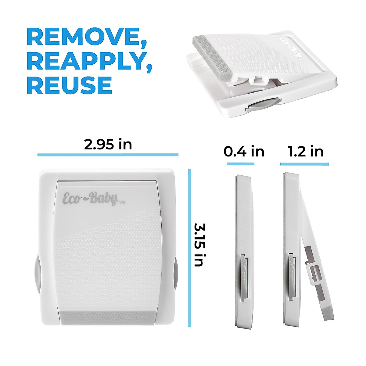 Eco-Baby Sliding Door Lock, 4 Pack Child Proof Safety Window Locks for Glass Doors