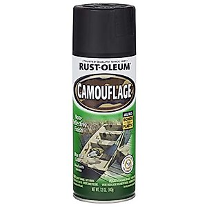 Rust-Oleum 1916830 Specialty Camouflage Spray Paint, 12 oz, Black
