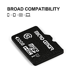 Micro Center 32GB Class 10 Micro SDHC Flash Memory Card with Adapter for Mobile Device Storage Phone, Tablet, Drone & Full HD Video Recording - 80MB/s UHS-I, C10, U1 (5 Pack)
