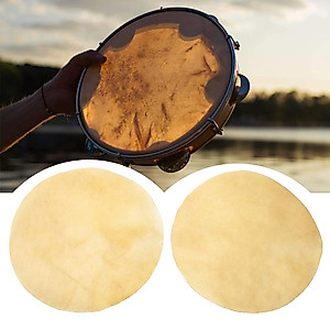 Drum Skin, 2pcs 42cm Buffalo Hide Drum Skin Drum Head for Bongo Conga African Drum
