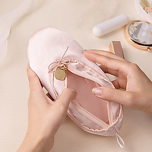 NICEDREAM Personalized Name Ballet Shoe Makeup Bag Pencil Case Cosmetic Bag Ballet Gift for Dancers Custom Ballerina Bag Zipper Pouch Cosmetic Pouch