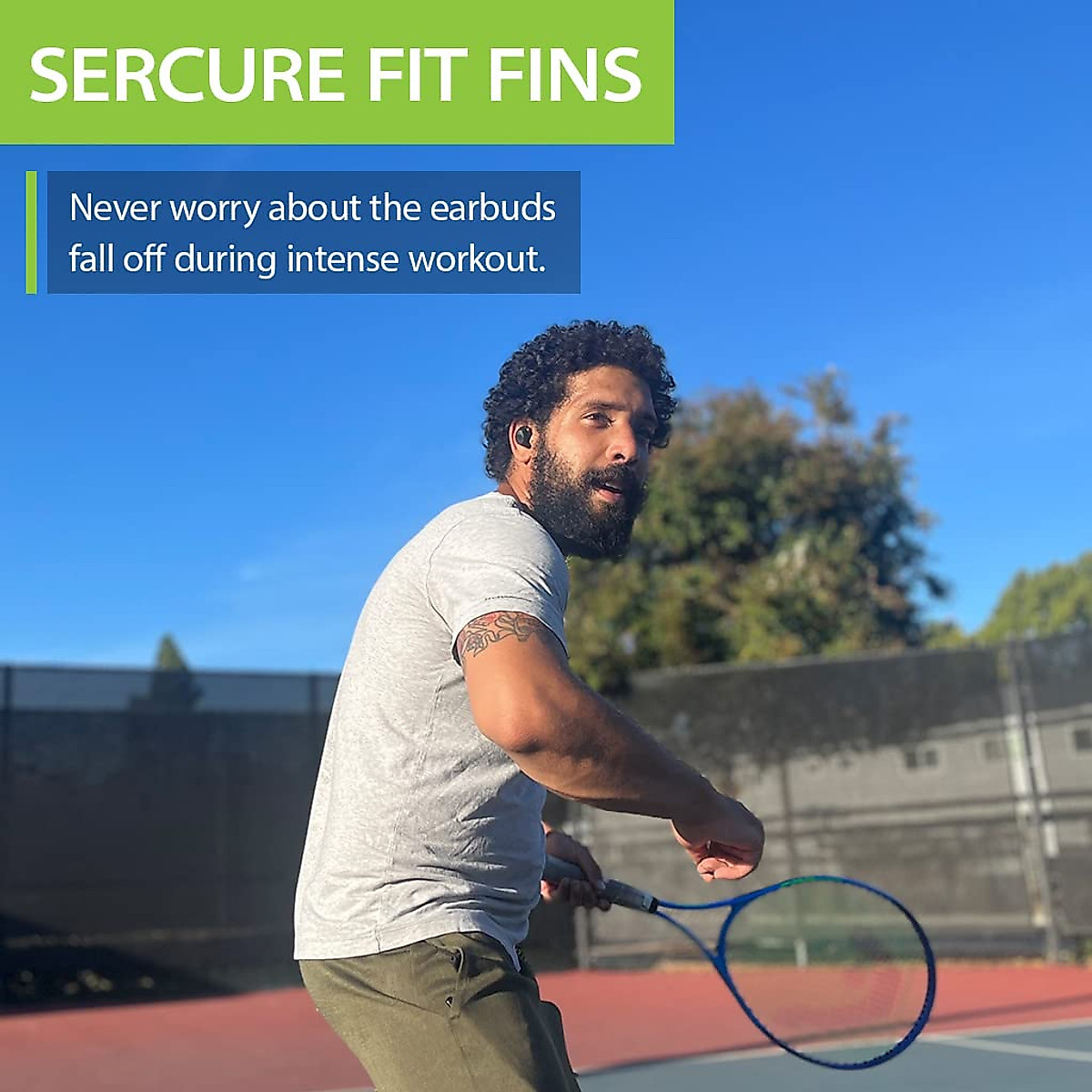 Avantree Ace Bluetooth 5.2 True Wireless Earbuds with aptX Adaptive Audio, App Function, Noise Isolating, 4 Clear Voice Capture Microphones, Volume Control, 36H Earphones, Secure Fit Earfin