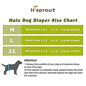 Hi Sprout Male Dog Diaper Reusable Washable Durable Absorbent Cloth Doggie Diapers Pants (XL, Gray black and brown)