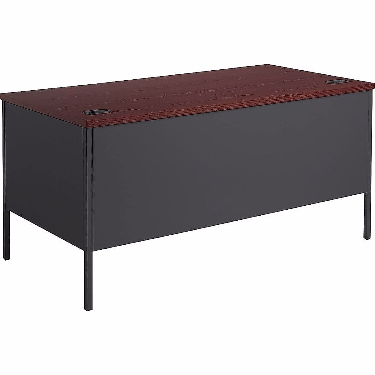 HON 60" Metro Series Classic Double Pedestal Desk, in Mahogany/Charcoal (HP3262)