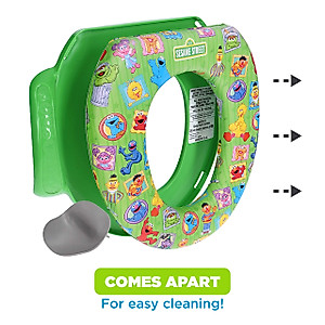 Sesame Street "Framed Friends" Soft Potty Seat and Potty Training Seat - Soft Cushion, Baby Potty Training, Safe, Easy to Clean
