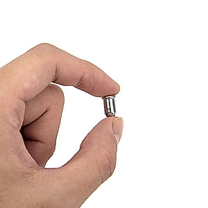 36Pcs Yootones Metal Guitar Ferrules Through-Body String Mounting Ferrules Compatible with Guitar Replacement (Silver)