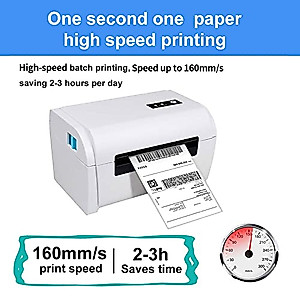 LIUYUNQI Thermal Label Printer for 4x6 Shipping Package Label Maker 160mm/s High Speed Thermal Sticker Printer Max.110mm Paper Width