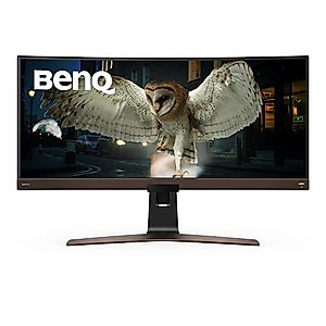 BenQ EW3880R Premium Curved Ultrawide Monitor 38" WQHD w/ Remote | IPS | 2300R Curve | HDRi | Eye-Care Tech | Height, Swivel & Tilt | 2.1ch w/ 8w Subwoofer | DisplayPort |HDMI | USB-C | USB Hub