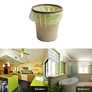 Trash Bags Biodegradable,4-6 Gallon Trash bags Recycling & Degradable Garbage Bags Compostable Bags Strong Rubbish Bags Wastebasket Liners Bags for Kitchen Bathroom Office Car(100 Counts,Green)